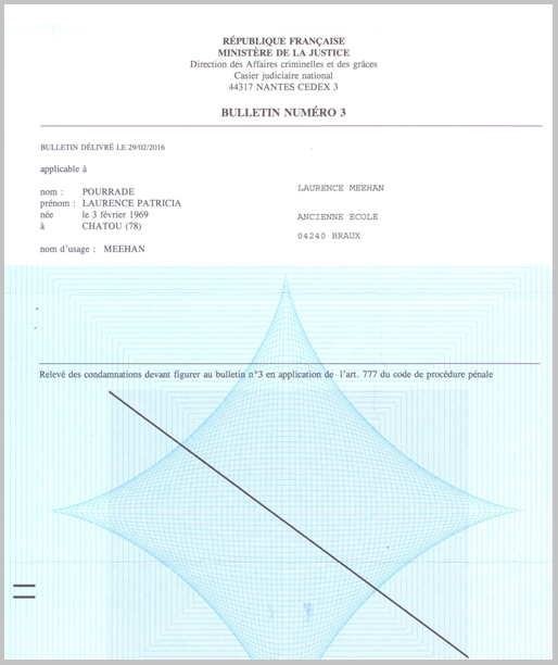 Criminal Record Certified Translation French To English